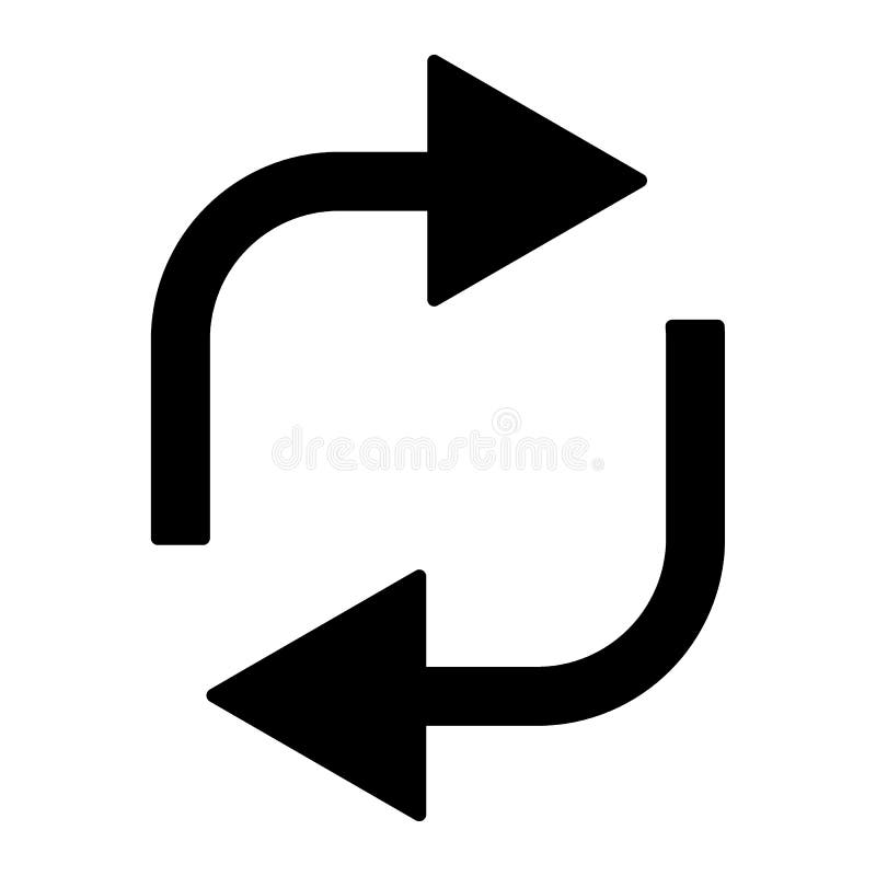 Spinnin Arrows Solid Icon. Refresh Arrows Vector Illustration Isolated ...