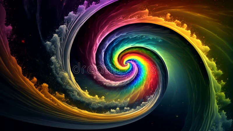 Spinning Abstract Black Sun-like Figure on a Green Screen Background ...