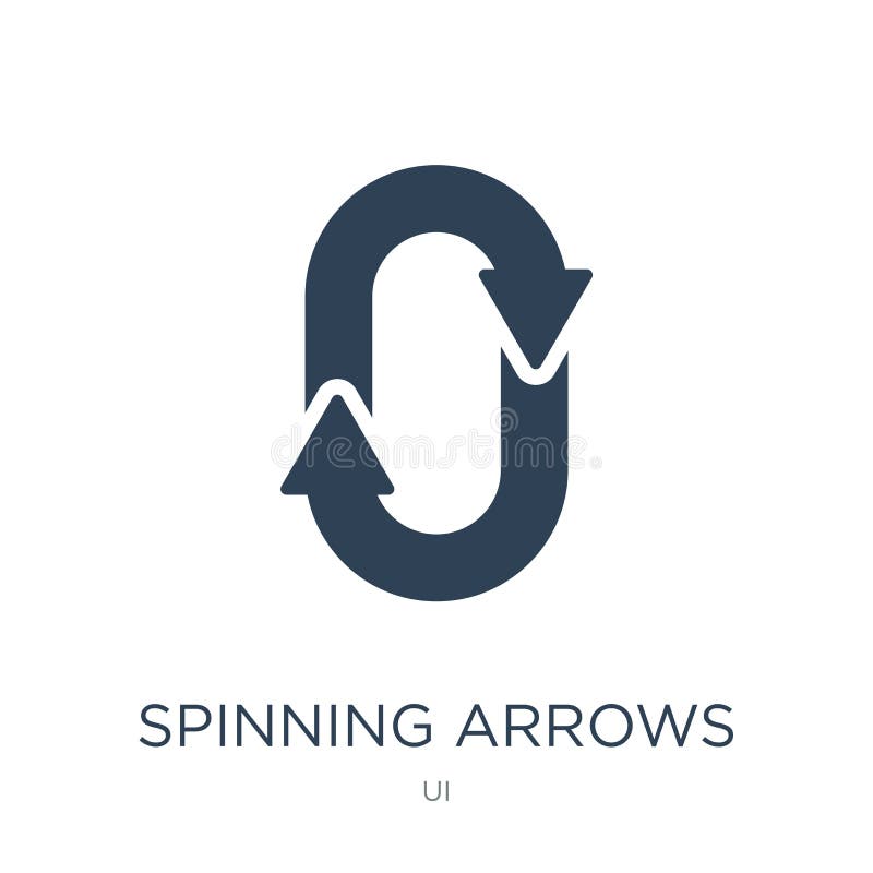 Spinning Arrows Icon in Trendy Design Style. Spinning Arrows Icon ...