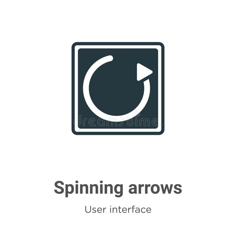 Spinning Arrows Icon in Trendy Design Style. Spinning Arrows Icon ...