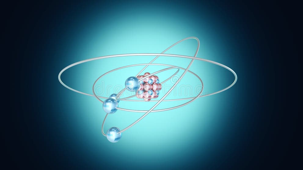 A spinning Atom stock illustration. Illustration of education - 91126756