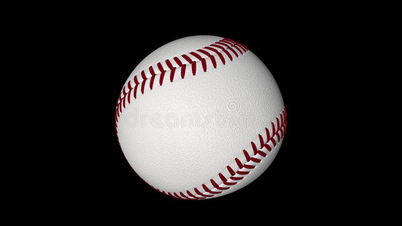 Spinning Baseball on Black Screen. 3d Animation Stock Footage - Video ...