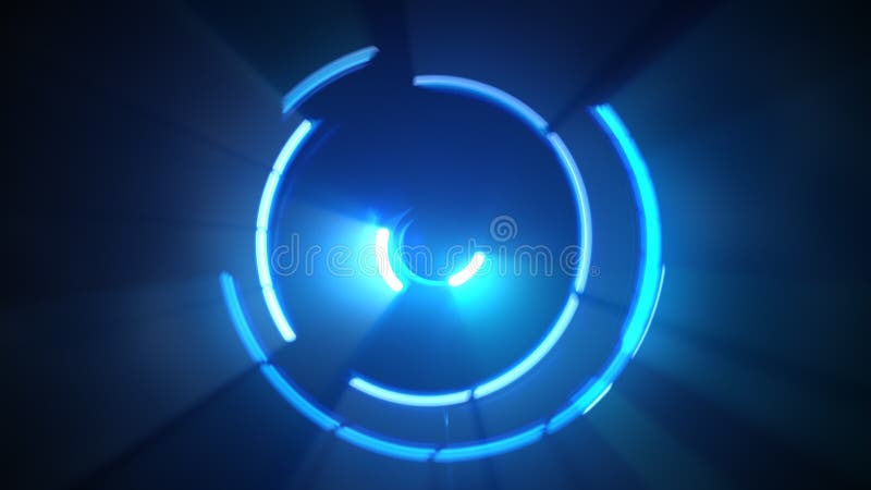 Spinning blue light lines stock illustration. Illustration of future ...