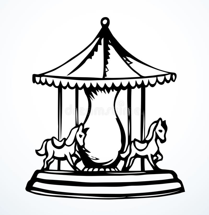 Carrousel Horse Fairground Stock Illustrations – 58 Carrousel Horse ...