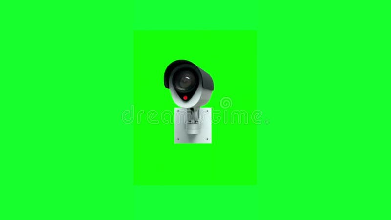 Rotating CCTV Security Camera Animation on Green Screen for ...