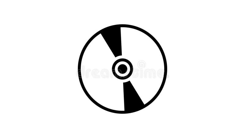 Spinning CD or DVD Disc Icon Element Animation. Stock Footage - Video ...