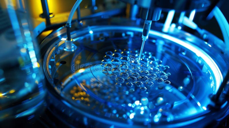 A Spinning Centrifuge Separating a Mixture of Cells As Researchers Work ...