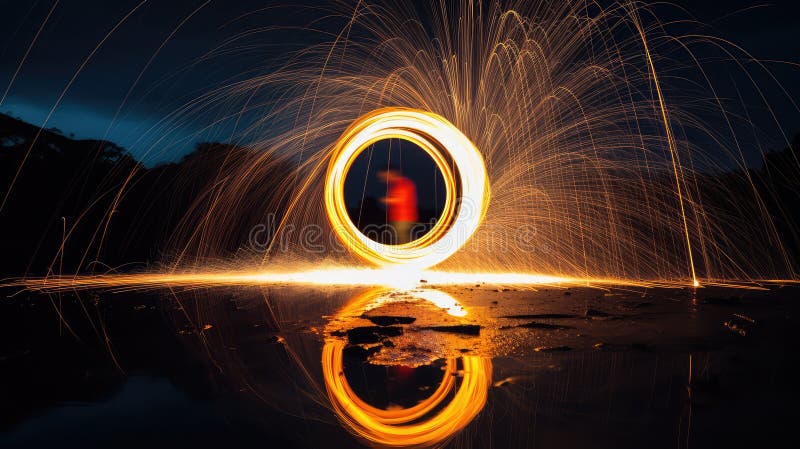 Spinning Circle Light Effect Stock Illustration - Illustration of ...