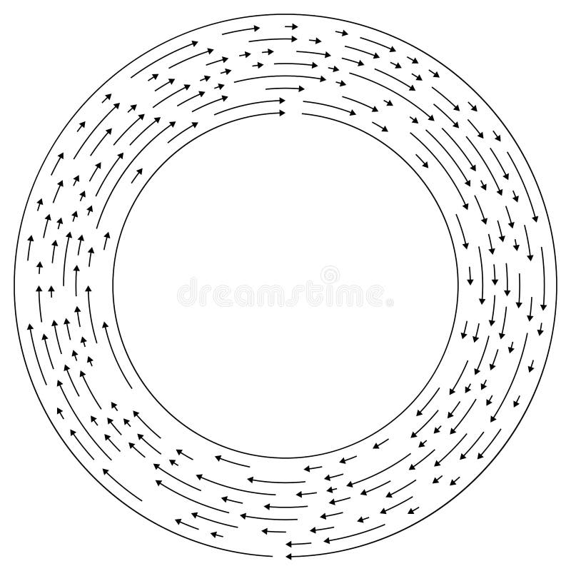 Spinning Circular, Circle Arrows Element Stock Vector - Illustration of ...