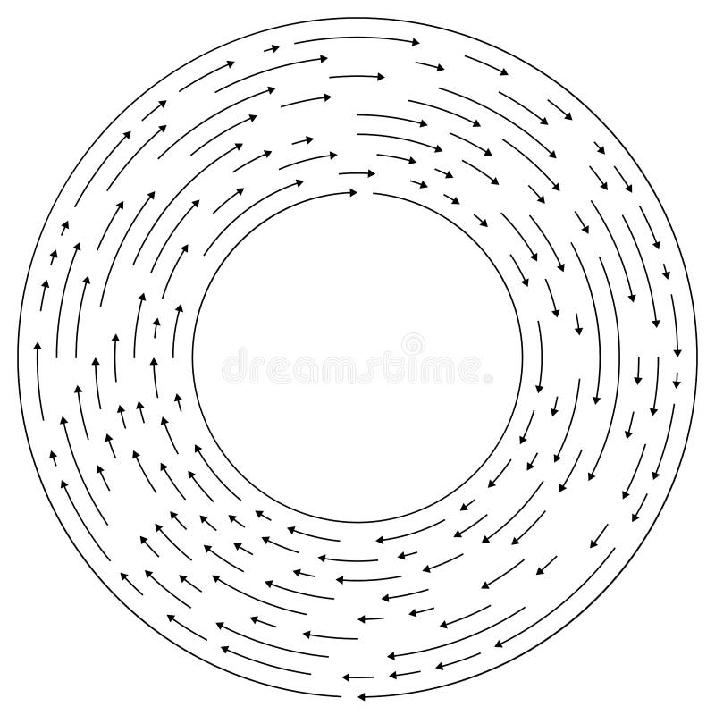 Spinning Circular, Circle Arrows Element Stock Vector - Illustration of ...