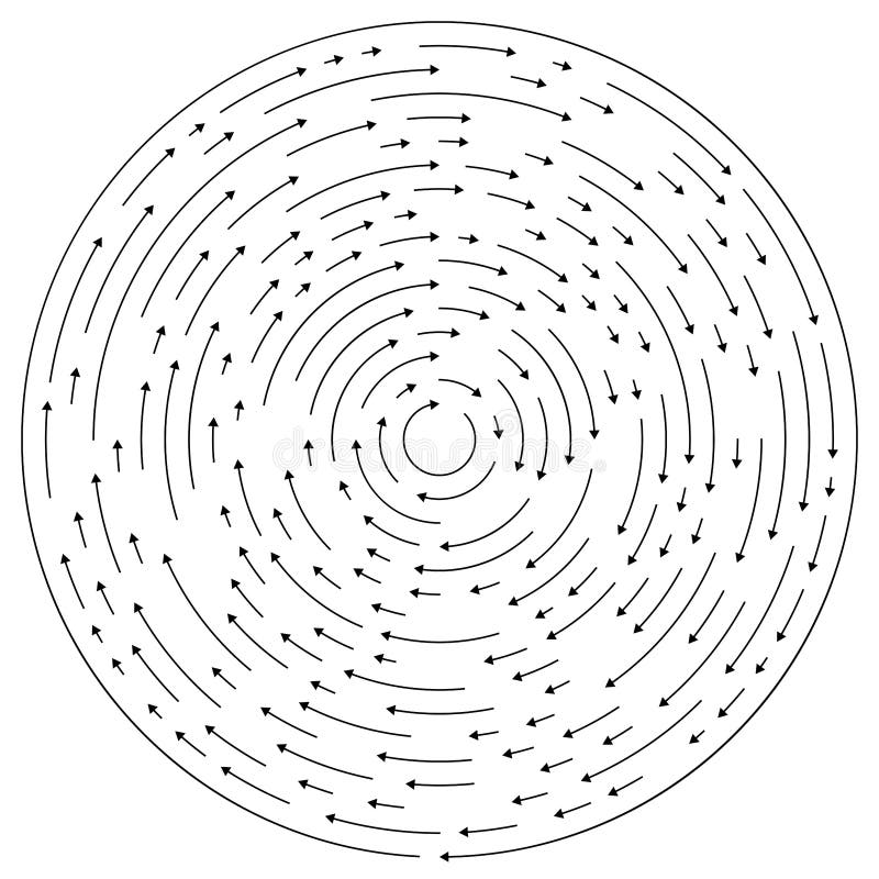 Spinning Circular, Circle Arrows Element Stock Vector - Illustration of ...