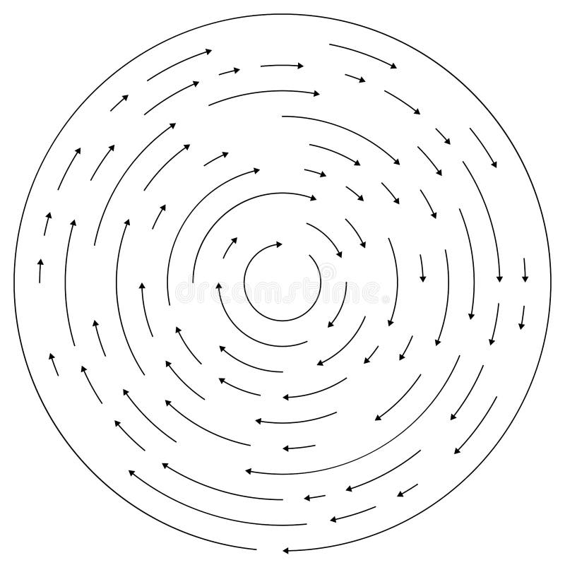 Spinning Circular, Circle Arrows Element Stock Vector - Illustration of ...