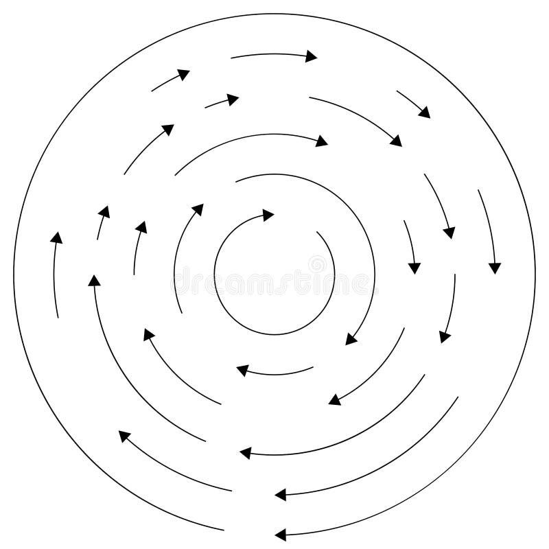 Spinning Circular, Circle Arrows Element Stock Vector - Illustration of ...