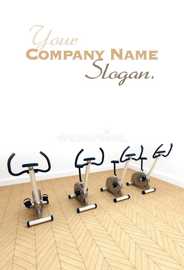 Spinning class corner stock illustration. Illustration of gymnasium ...