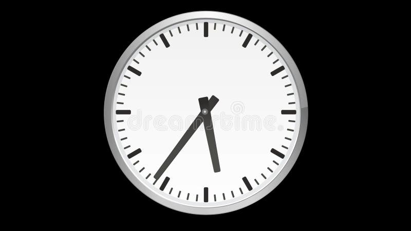 Spinning Clock on Black Background, Seamless Loop for Endless Time ...