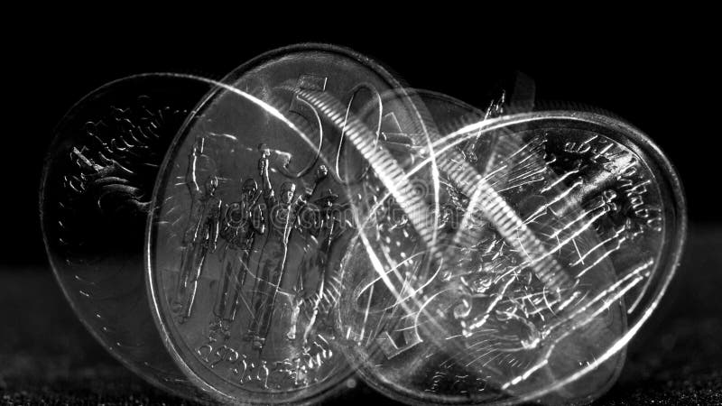 Spinning Coin stock image. Image of darkness, circle - 31953477