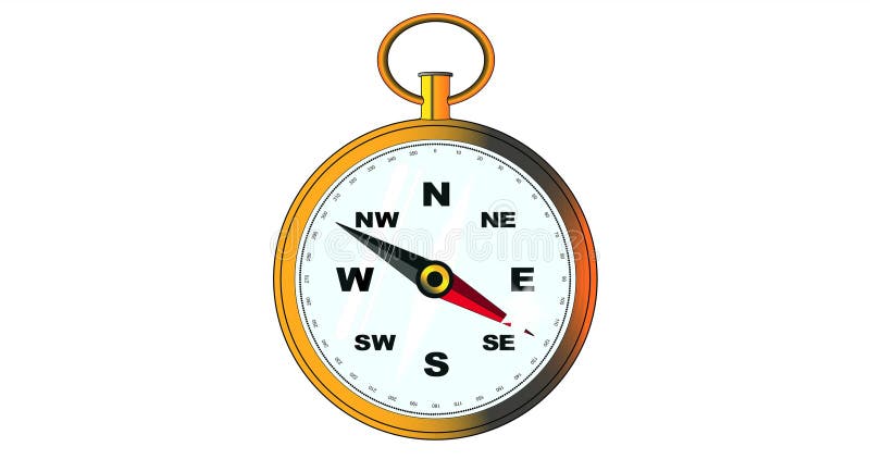 Spinning Compass Needle stock footage. Video of abstract - 208276176