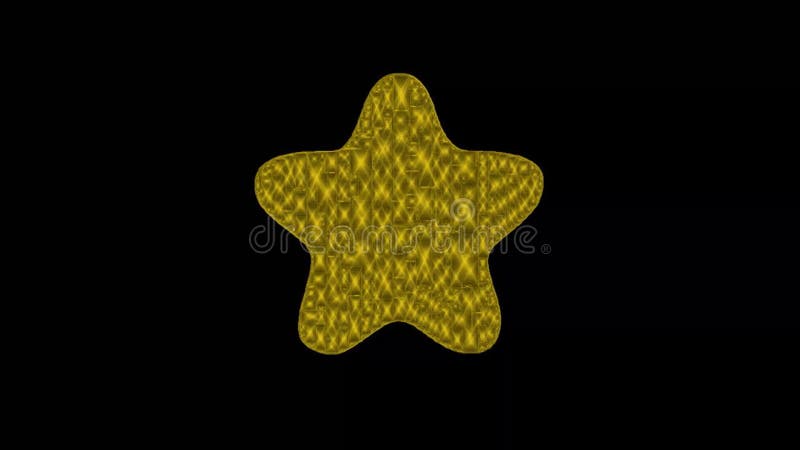 Spinning 3d Golden Star Motion Graphics with Plain Black Background ...