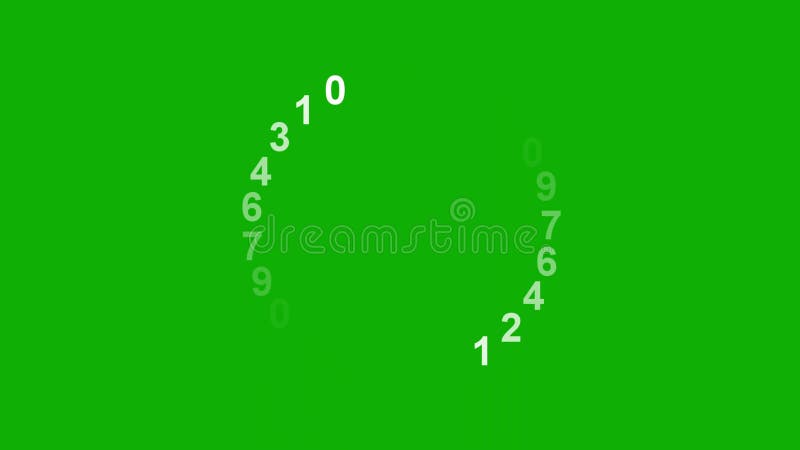 Digital Numbers Motion Graphics with Green Screen Background Stock ...