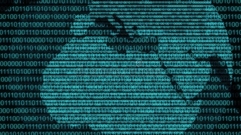 Spinning Digital World Binary Computer Data Code Cyberspace Graphic ...