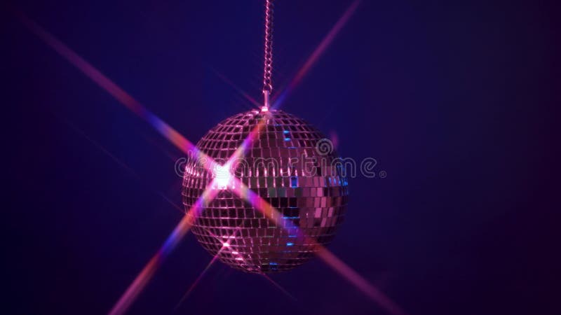 Disco Ball Rotating Under Laser Lights Stock Video - Video of nightclub ...