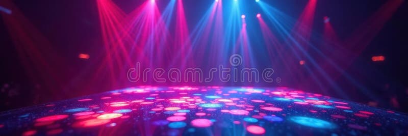 Spinning Disco Light Projects Swirling Patterns on Dark Stage , Effect ...