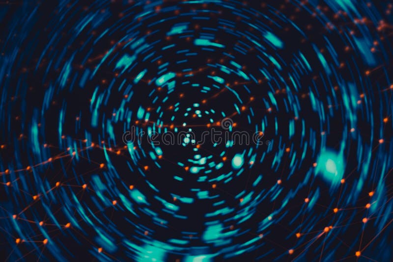 Spinning Dot Sci-fi Modern Technology Deep Space Stock Illustration ...