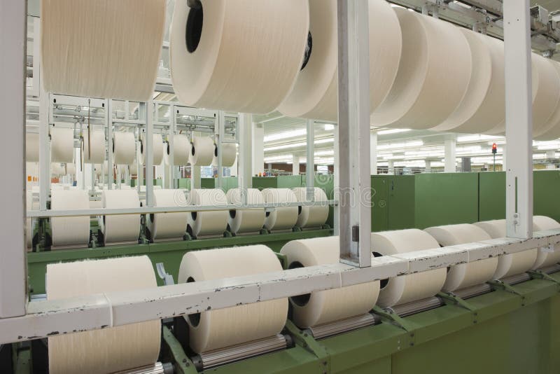 Spinning Factory Machinery stock image. Image of cotton - 33893401