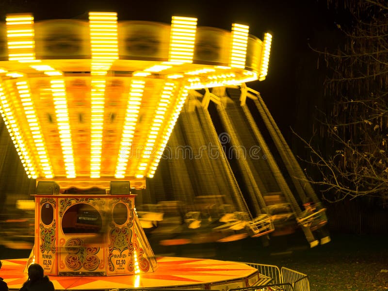 Spinning Fairground Ride stock image. Image of ride, photograph - 81287205