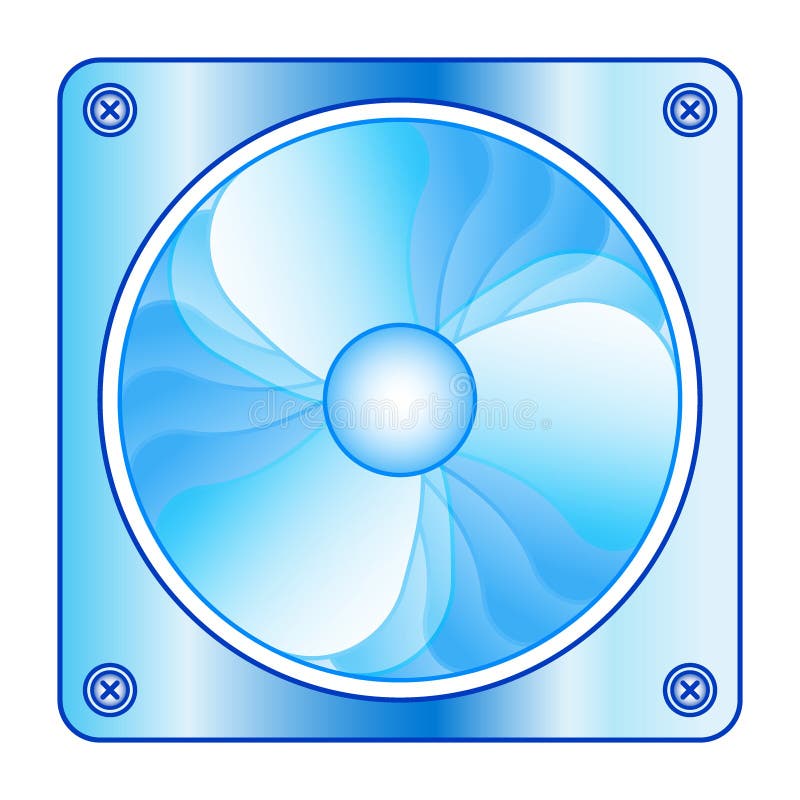 Spinning fan icon stock vector. Illustration of cool - 198867835