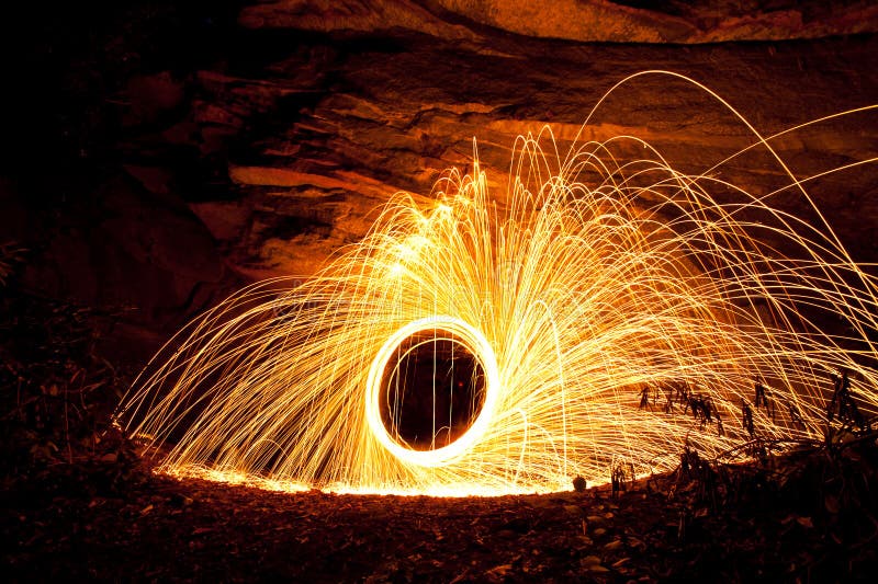 Spinning Fire 2 stock image. Image of dangerous, motion - 18203819