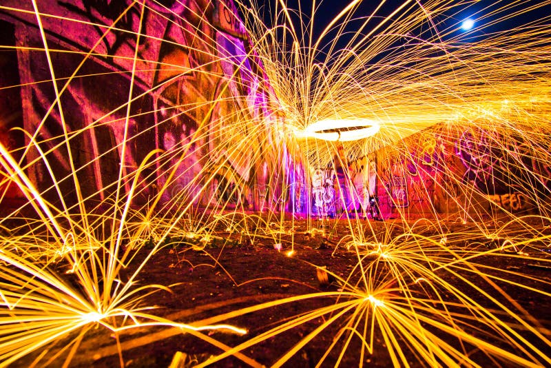 On fire stock image. Image of firewheel, light, cult, occult - 5068637