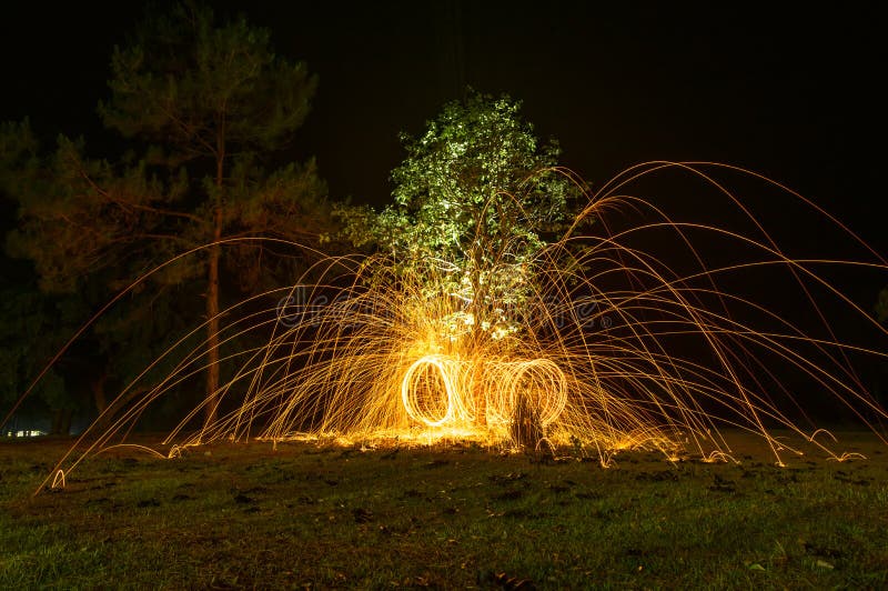 Spinning Fire stock photo. Image of arts, juggling, flames - 1730882