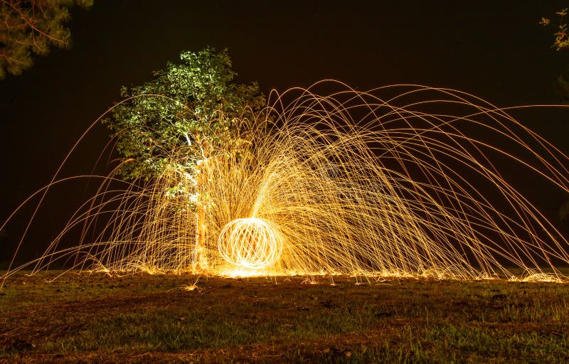 Spinning Fire stock photo. Image of arts, juggling, flames - 1730882