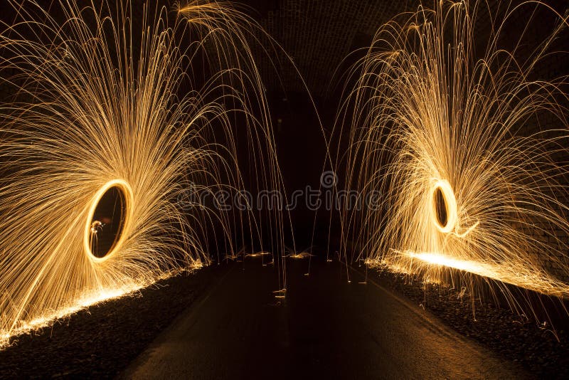 Spinning firework stock image. Image of dark, entertainment - 30004671