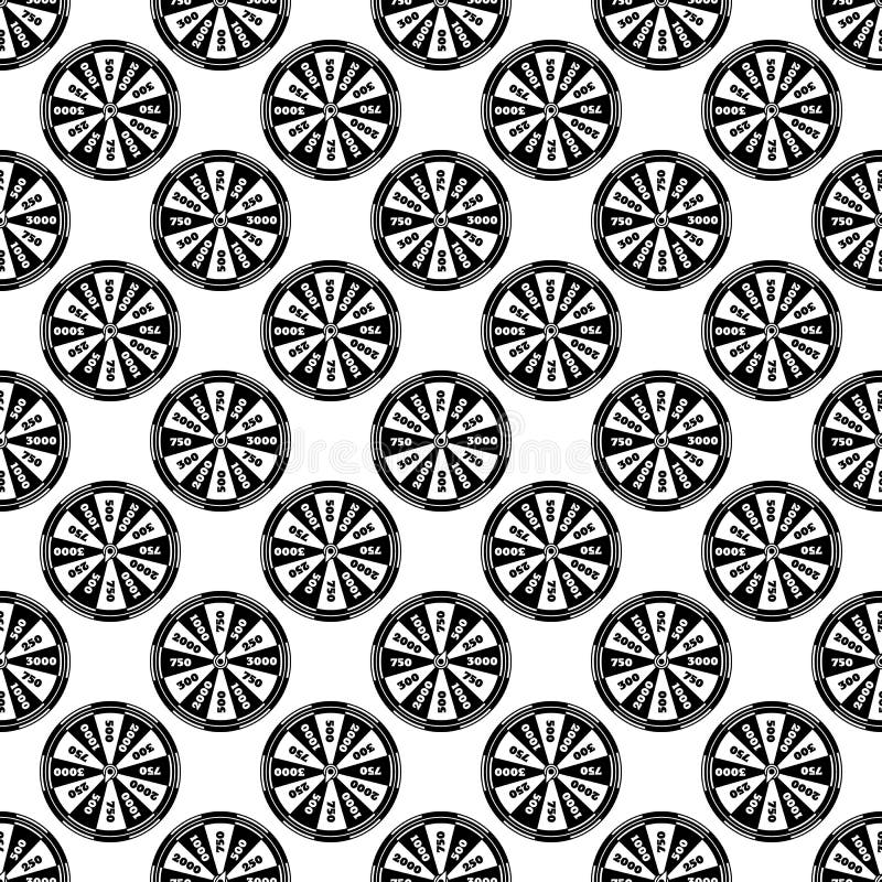Spinning Fortune Wheel Pattern Seamless Vector Stock Illustration ...