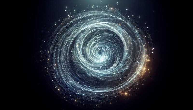 Spinning Galaxy-like Disk Made of Translucent, Glowing Particles ...