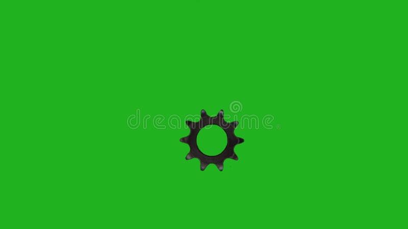 Spinning Gear Green Screen Motion Graphics Stock Video - Video of ...