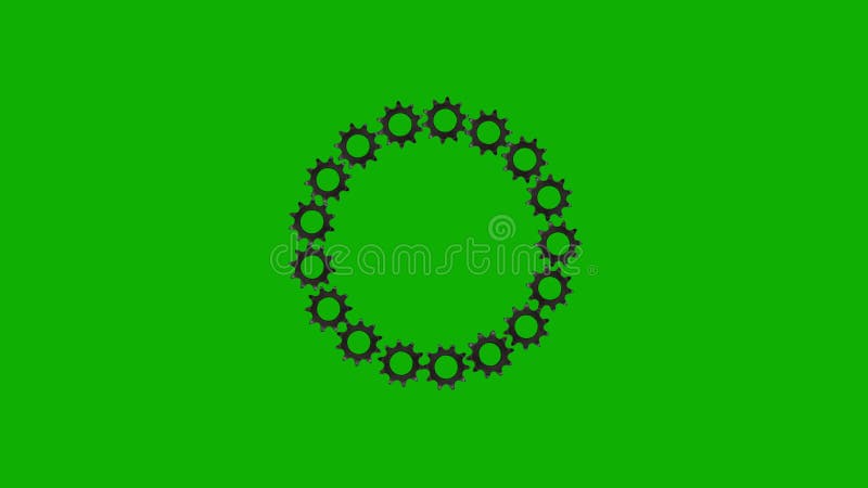 Spinning Circular Rings Motion Graphics with Green Screen Background ...