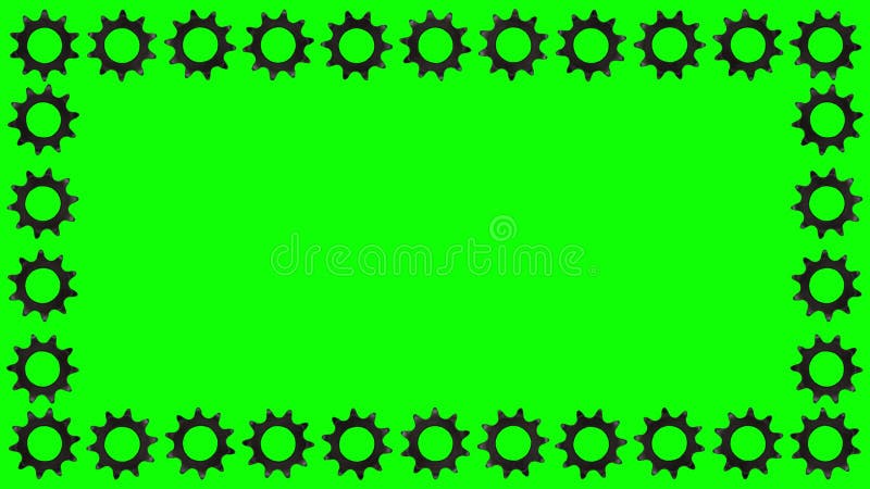Spinning Gears Motion Graphics with Green Screen Background Stock ...