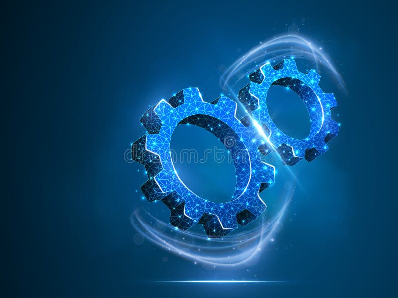 Spinning Gears. Industry, Engine Work, Business Solution Technology ...