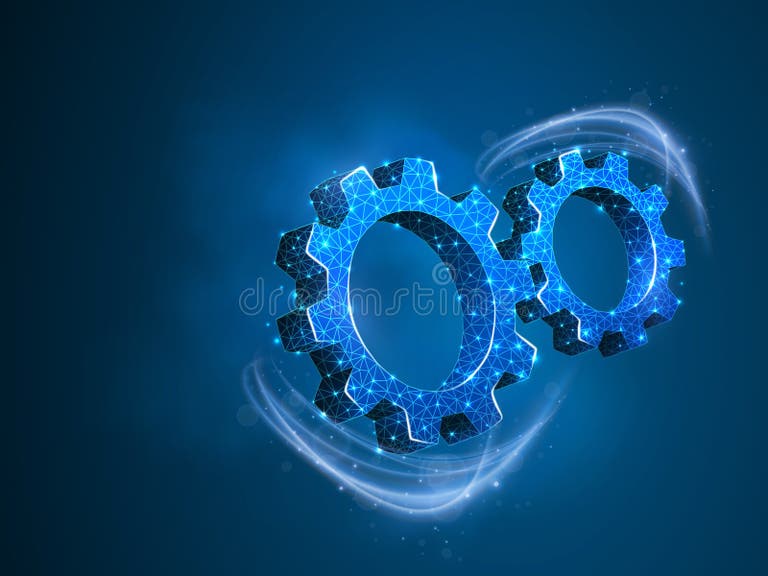 Spinning Gears. Industry, Engine Work, Business Solution Technology ...