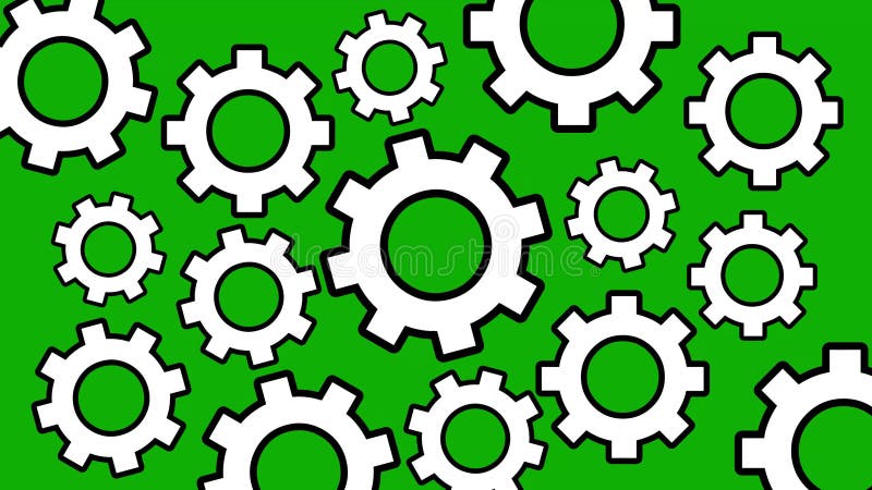 Spinning Gears Motion Graphics with Green Screen Background Stock Video ...