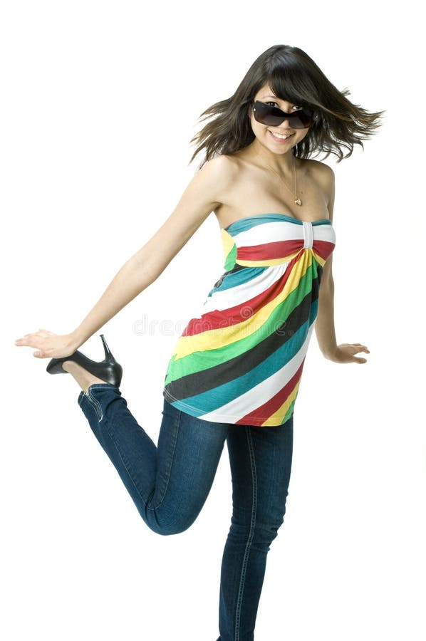 Spinning Girl stock photo. Image of female, cool, colourful - 4746830