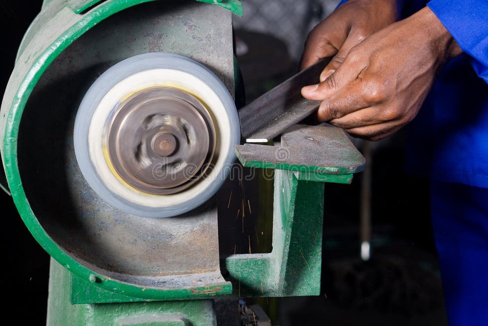 Spinning grinding machine stock image. Image of detailed - 7671327