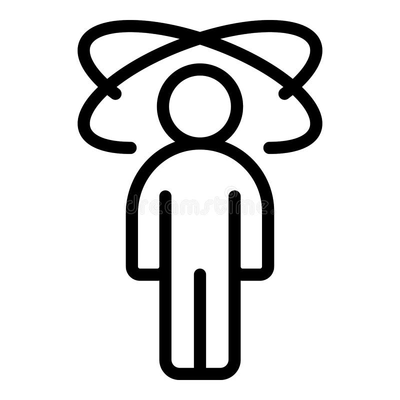 Spinning Head Icon Outline Vector. Dizzy Man Stock Vector ...