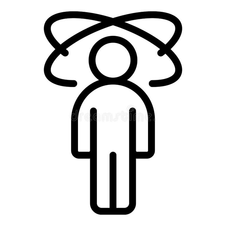 Spinning Head Icon Outline Vector. Dizzy Man Stock Vector ...