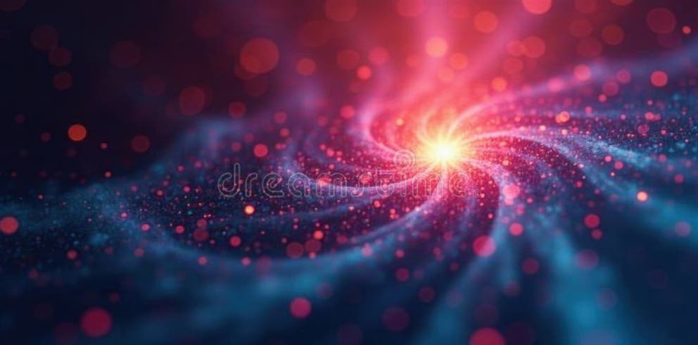 Spinning Light, Kaleidoscope Effect, Smoky Backdrop, Glow, Design Stock ...