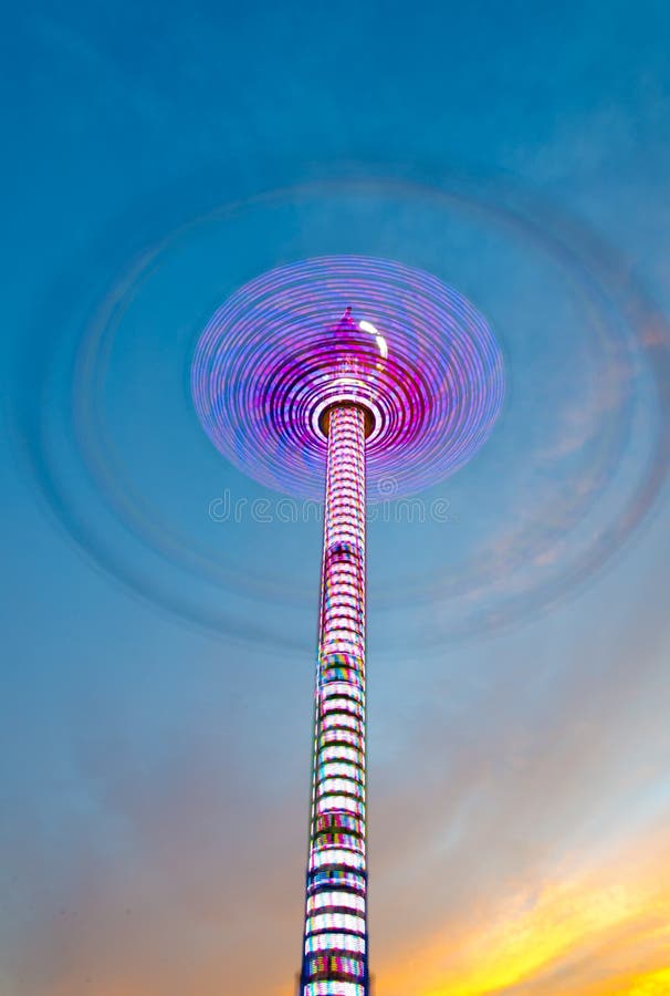 Spinning Light Tower 1 stock photo. Image of purple, long - 32982214