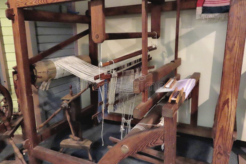 Spinning loom stock photo. Image of manufacturing, retro - 258556094